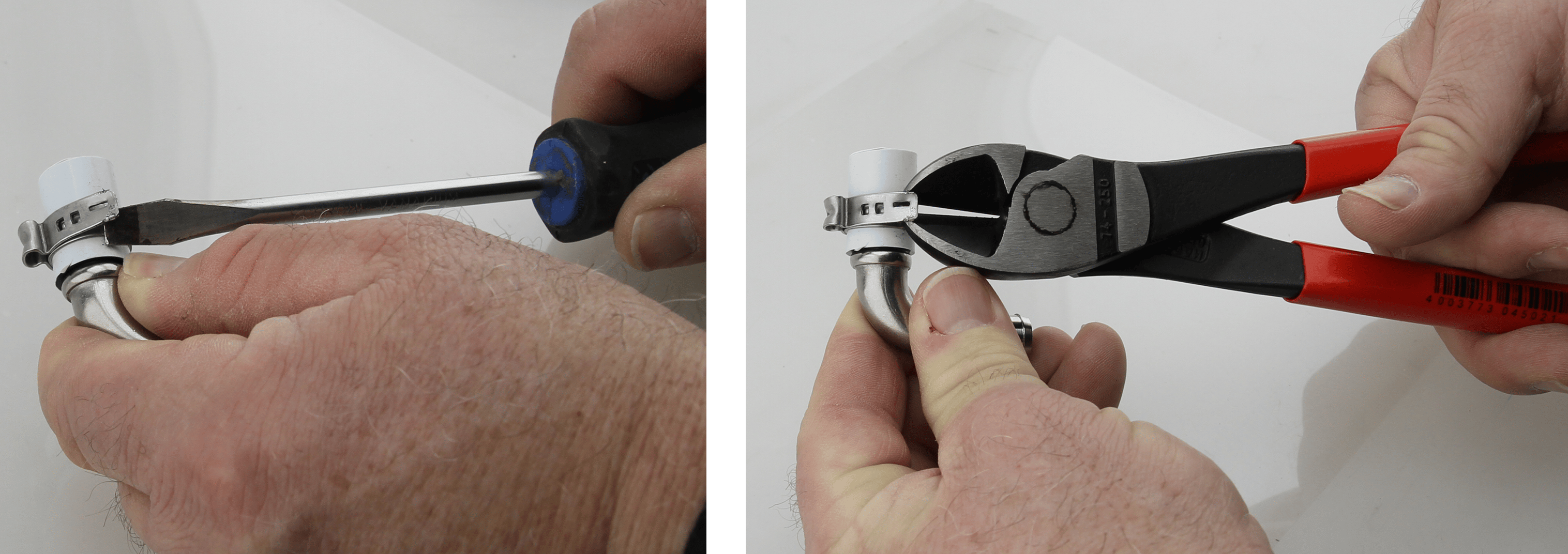 How to Remove a PEX Stainless Steel Pinch Clamp
