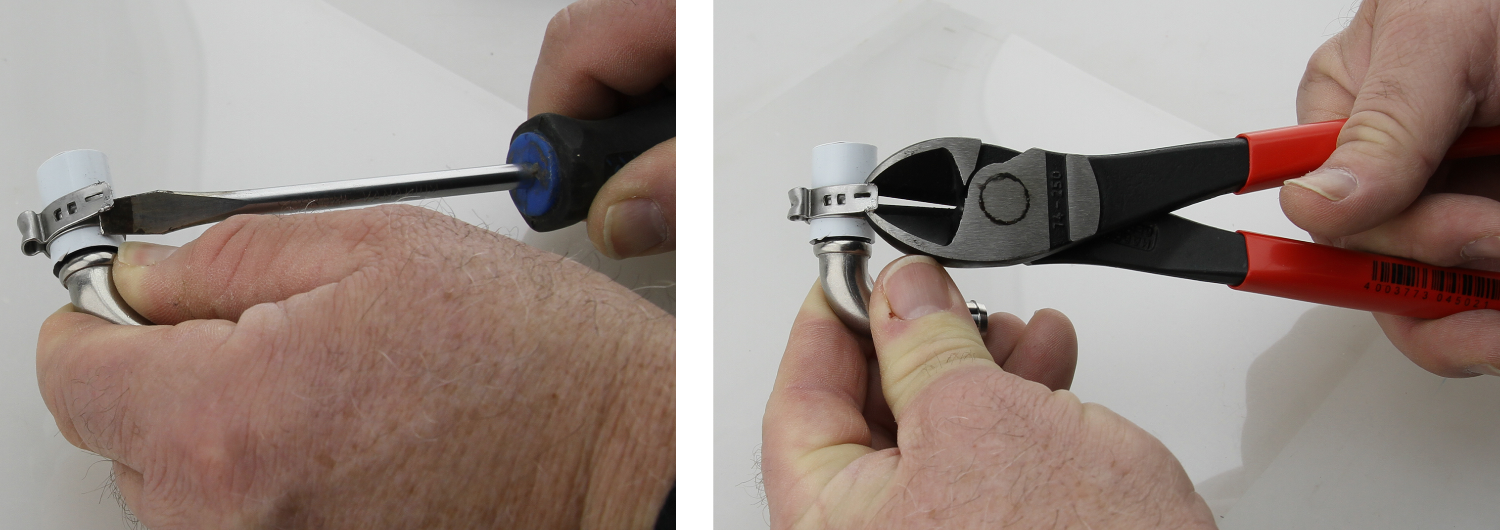 How to Remove a PEX Stainless Steel Pinch Clamp