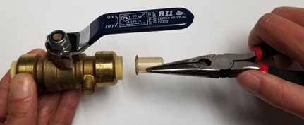 Can I Remove the Stiffener Insert in a Push Fit Ball Valve or Fitting?